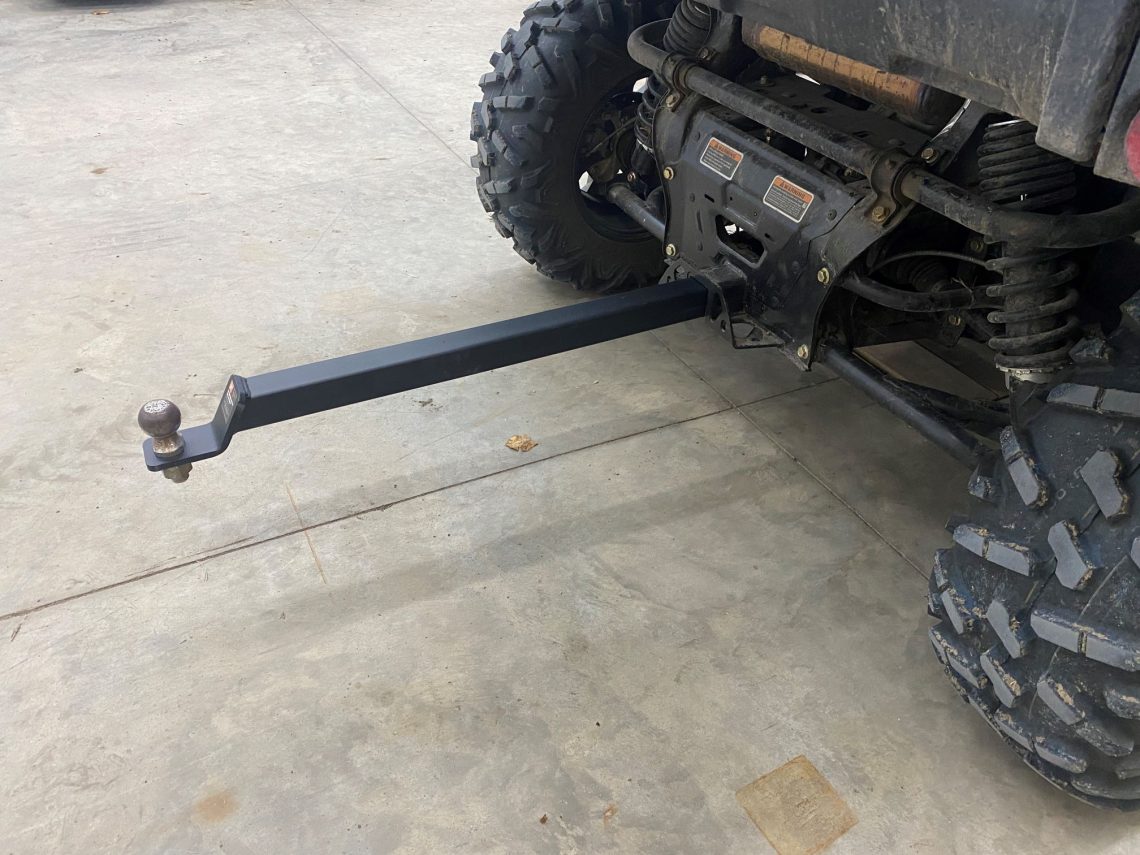 37” extended hitch for 2” receiver - Ambush Skid Houses